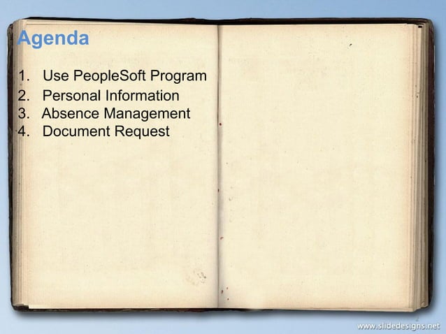 Vejthani HR : People Soft Training Employee Self Service | PDF
