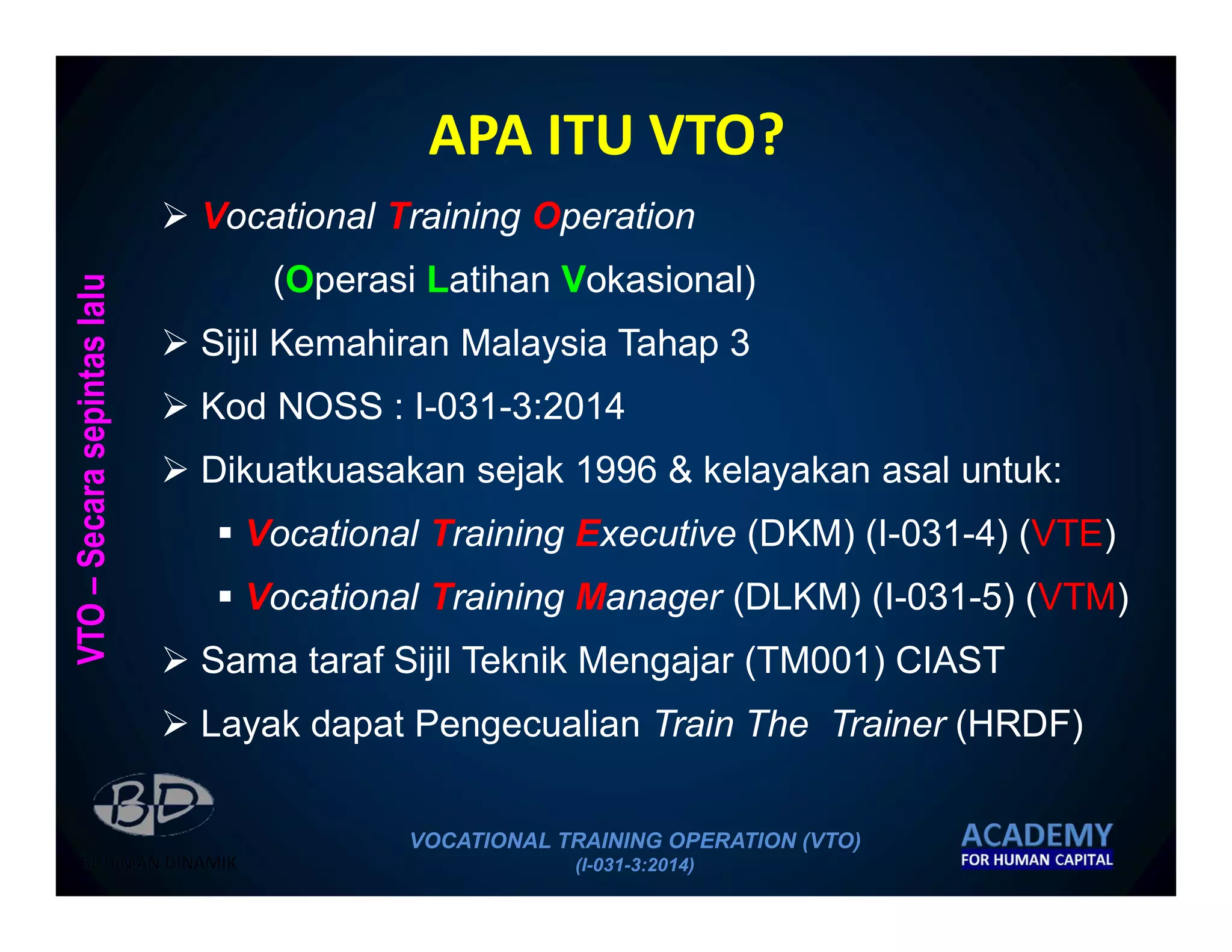 Vocational Training Officer (VTO) | PDF