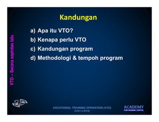 Vocational Training Officer (VTO) | PDF