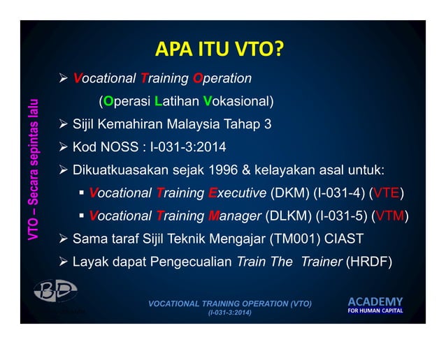 Vocational Training Officer (VTO) | PDF