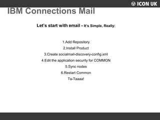 ICONUK 2015 - Installing Connections Add-Ons Tips and Tricks | PPT