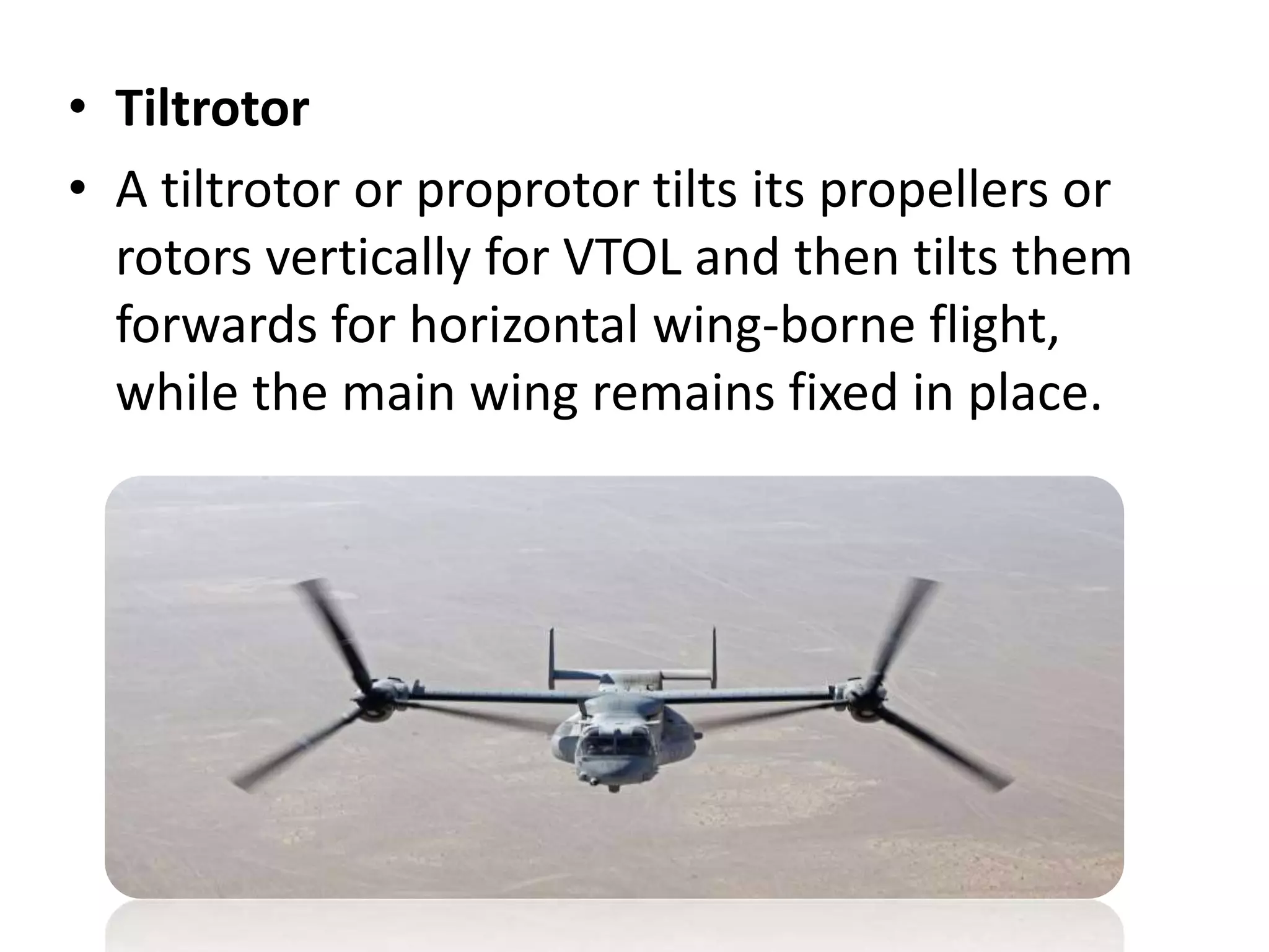 vertical takeoff and landing(VTOL) aircraft | PPTX