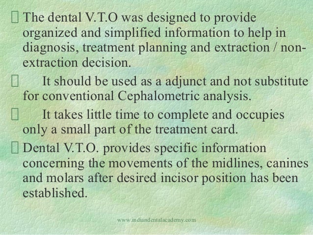 VTO (visualised Treatment objective)
