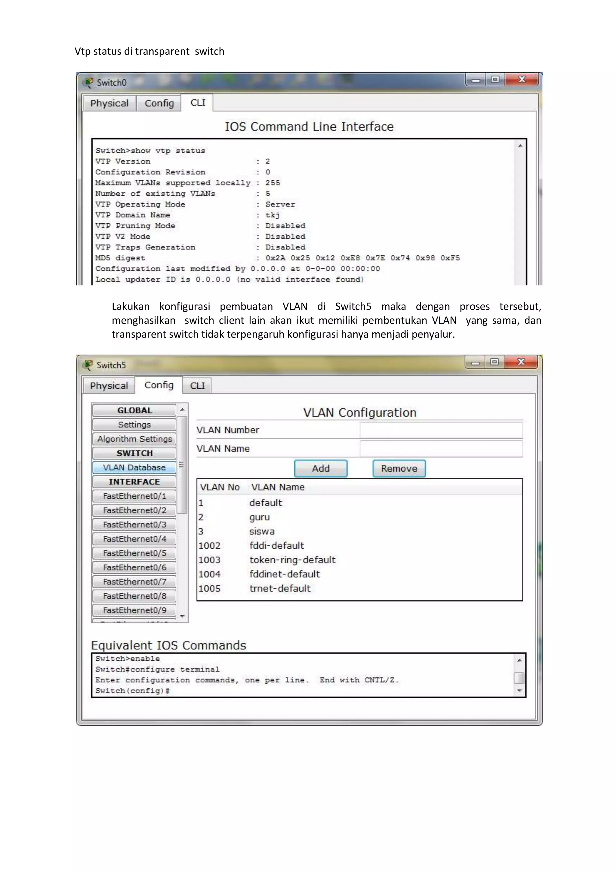 Vtp(server master transparent) | DOCX