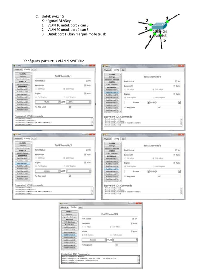 Vtp(server master transparent) | PDF