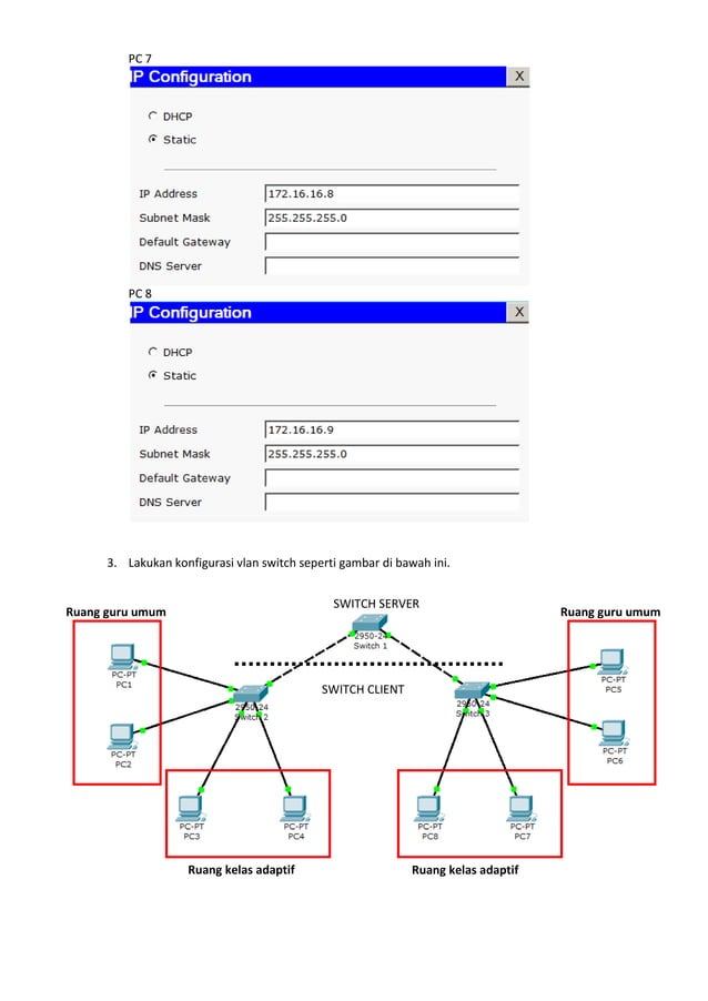 Vtp(server master)topologi real | PDF