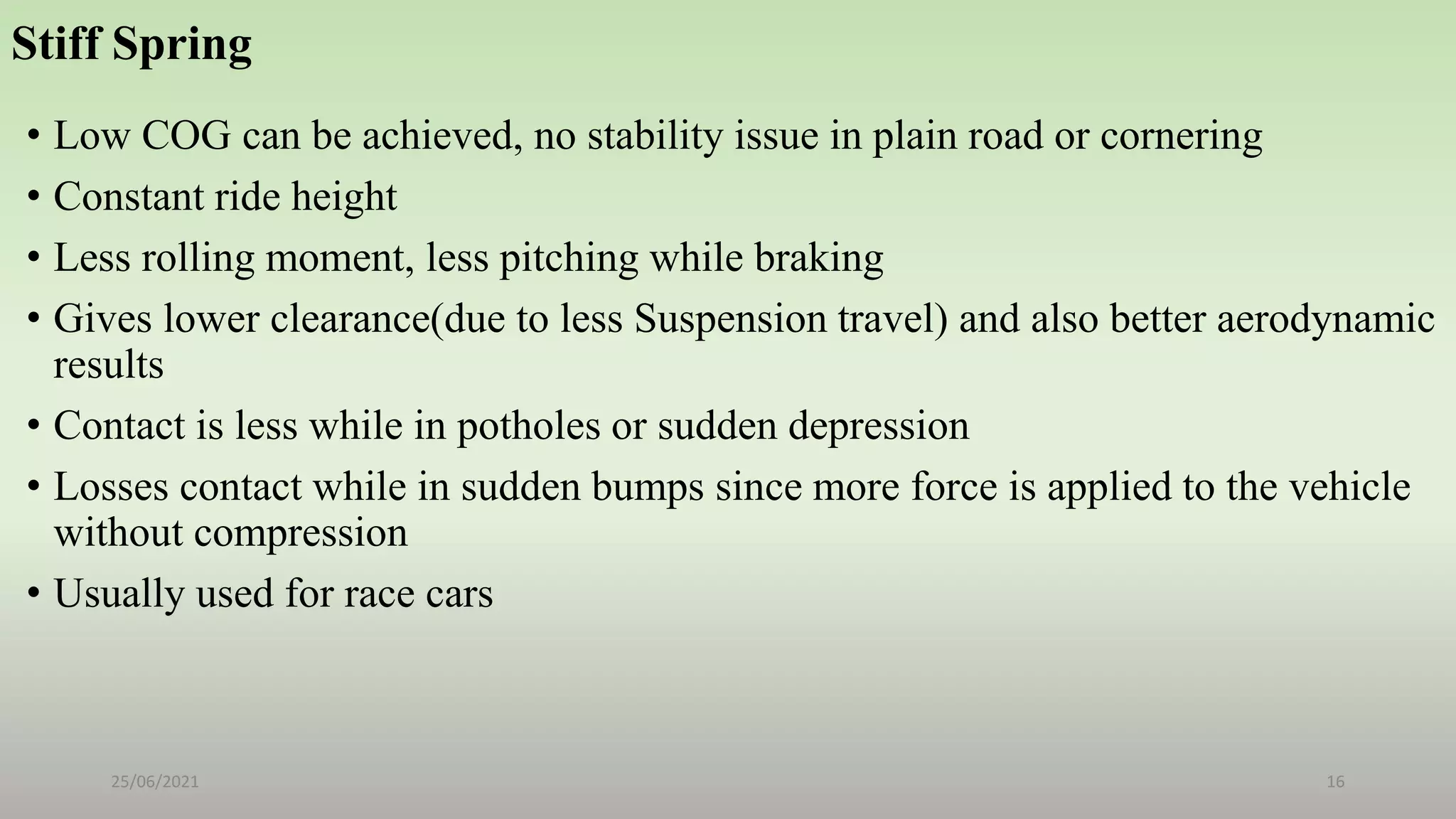 Effect of stiffness in Vehicle dynamics | PPTX