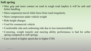 Effect of stiffness in Vehicle dynamics | PPTX