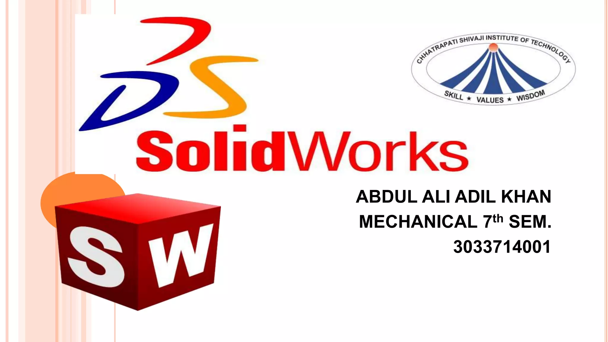 SOLIDWORKS VOCATIONAL TRAINING PROJECT | PPTX