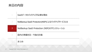 クラウドデータの保護と管理を一つのプラットフォームで実現！NetBackup SaaS Protection (NSP)のご紹介と国内の準備状況について | PDF | Computer ...