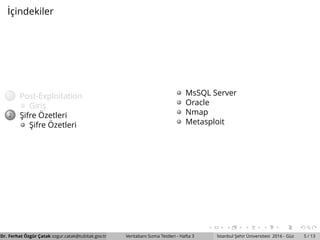 Veritabanı Sızma Testleri - Hafta 3 | PDF