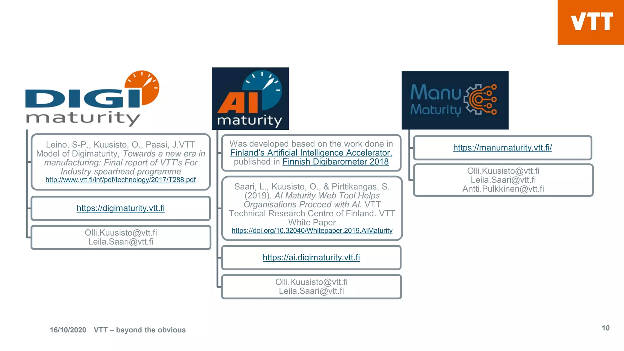 Three maturity tools by VTT 2020 | PDF