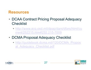 B01 Proposal Adequacy Checklist—the new normal | PDF