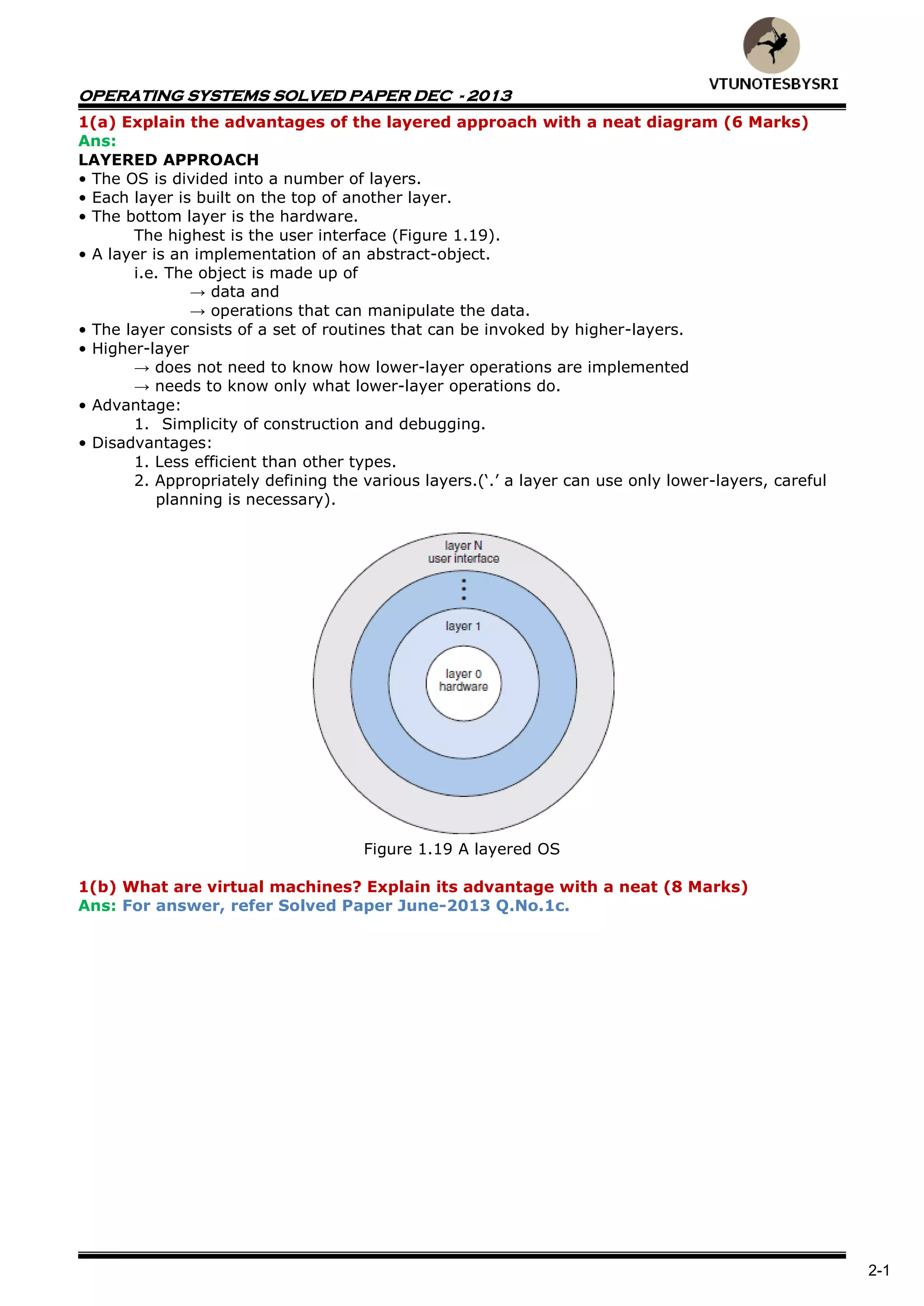 Vtu 5th Sem Cse Operating Systems Solved Papers Pdf