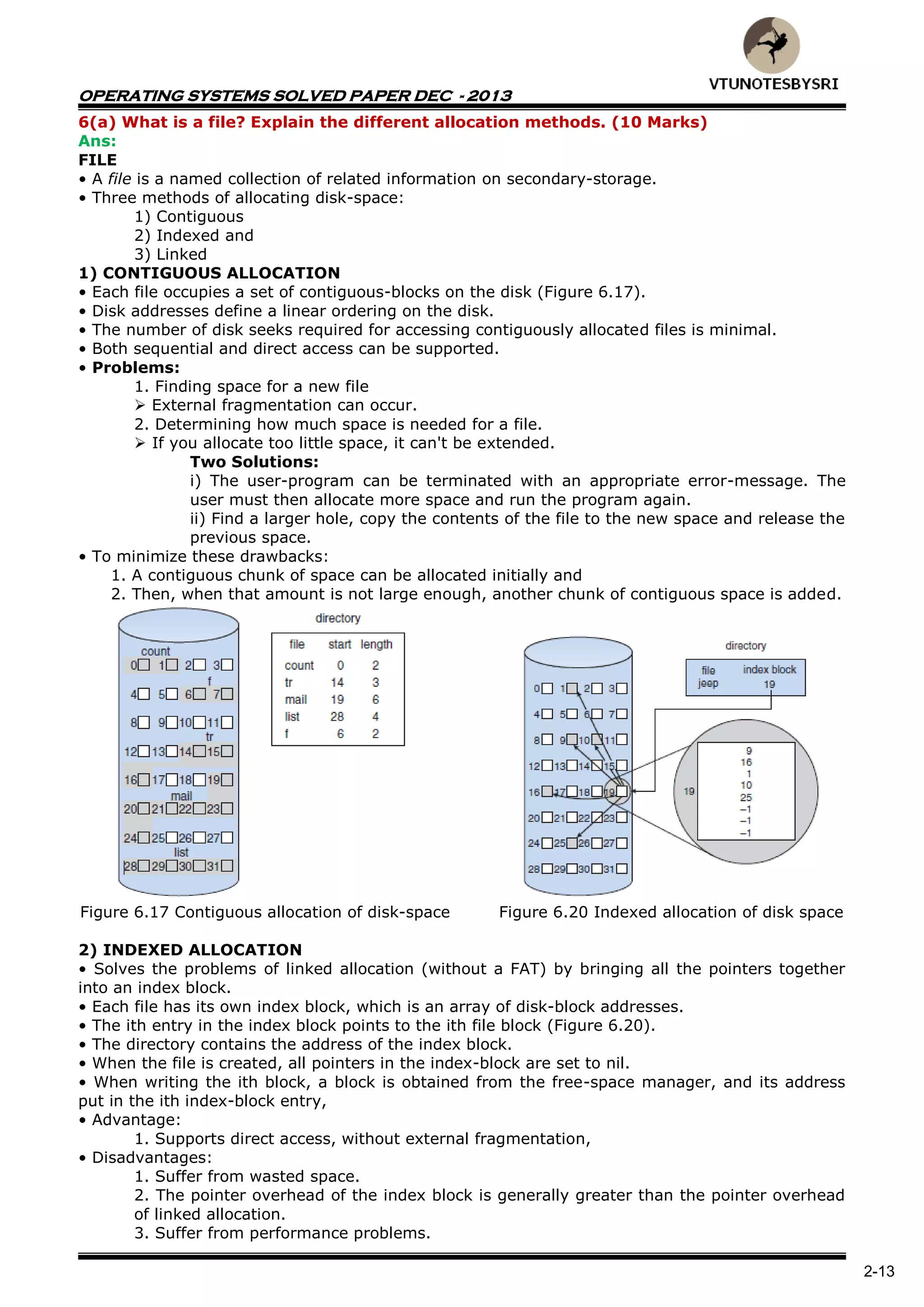Vtu 5th Sem Cse Operating Systems Solved Papers Pdf