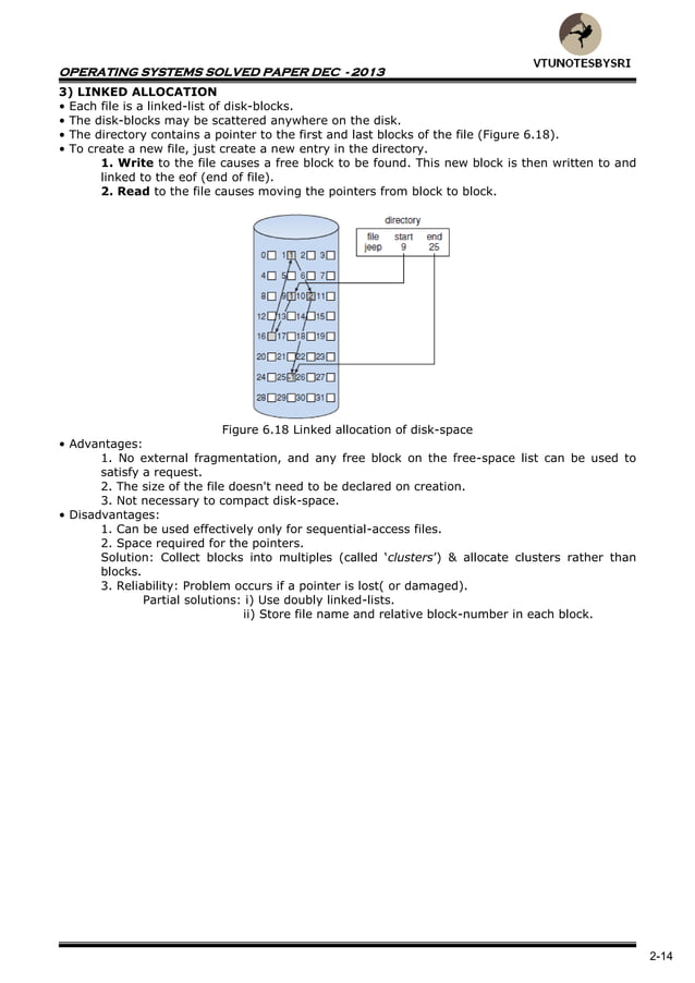 VTU 5TH SEM CSE OPERATING SYSTEMS SOLVED PAPERS | PDF