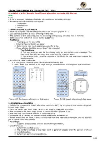 VTU 5TH SEM CSE OPERATING SYSTEMS SOLVED PAPERS | PDF