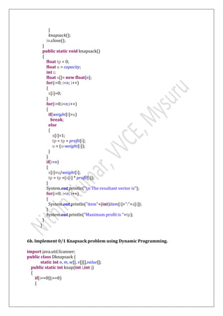 VTU Design and Analysis of Algorithms(DAA) Lab Manual by Nithin, VVCE ...