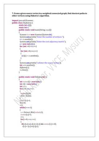 VTU Design and Analysis of Algorithms(DAA) Lab Manual by Nithin, VVCE ...