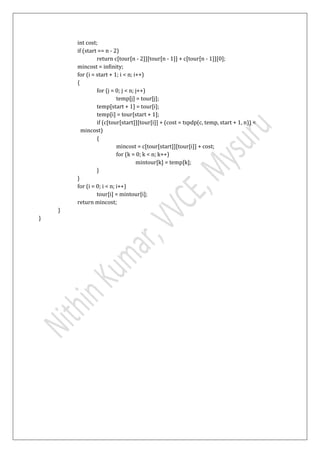 VTU Design and Analysis of Algorithms(DAA) Lab Manual by Nithin, VVCE ...