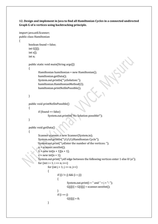 Vtu Design And Analysis Of Algorithmsdaa Lab Manual By Nithin Vvce 1444