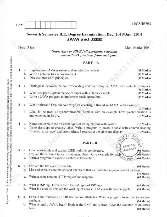 Vtu cs 7th_sem_question_papers | PDF