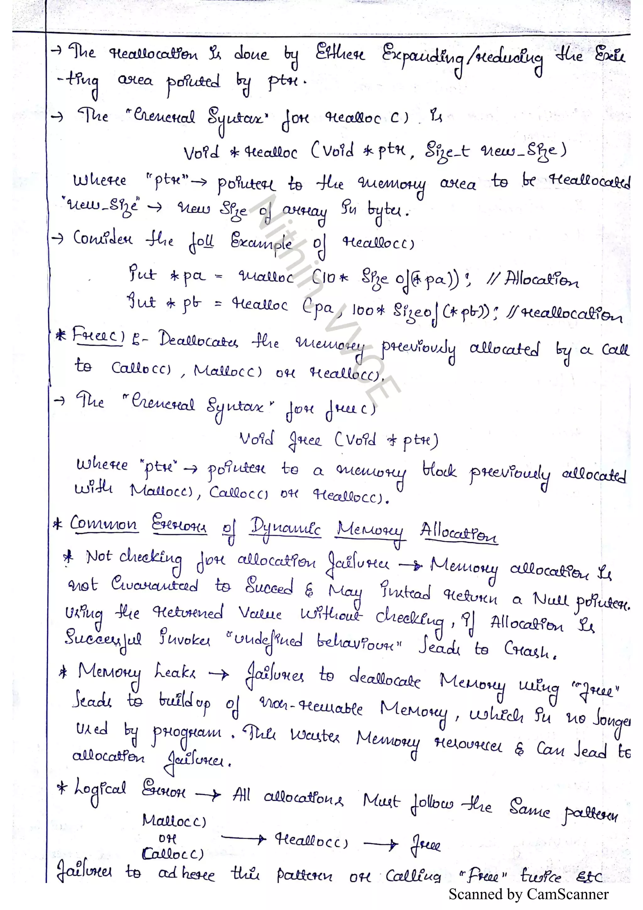 Vtu Data Structures Notes CBCS by Nithin, VVCE | PDF