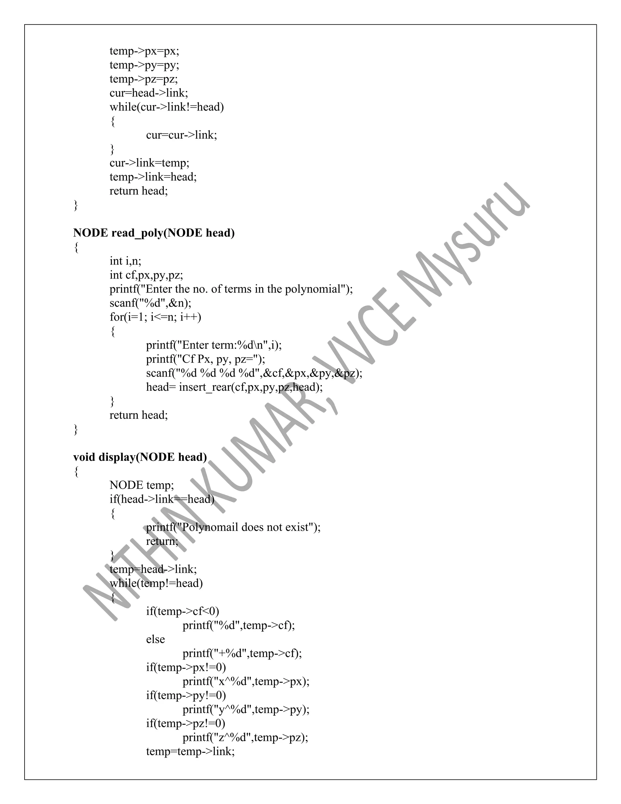 VTU Data Structures Lab Manual | PDF