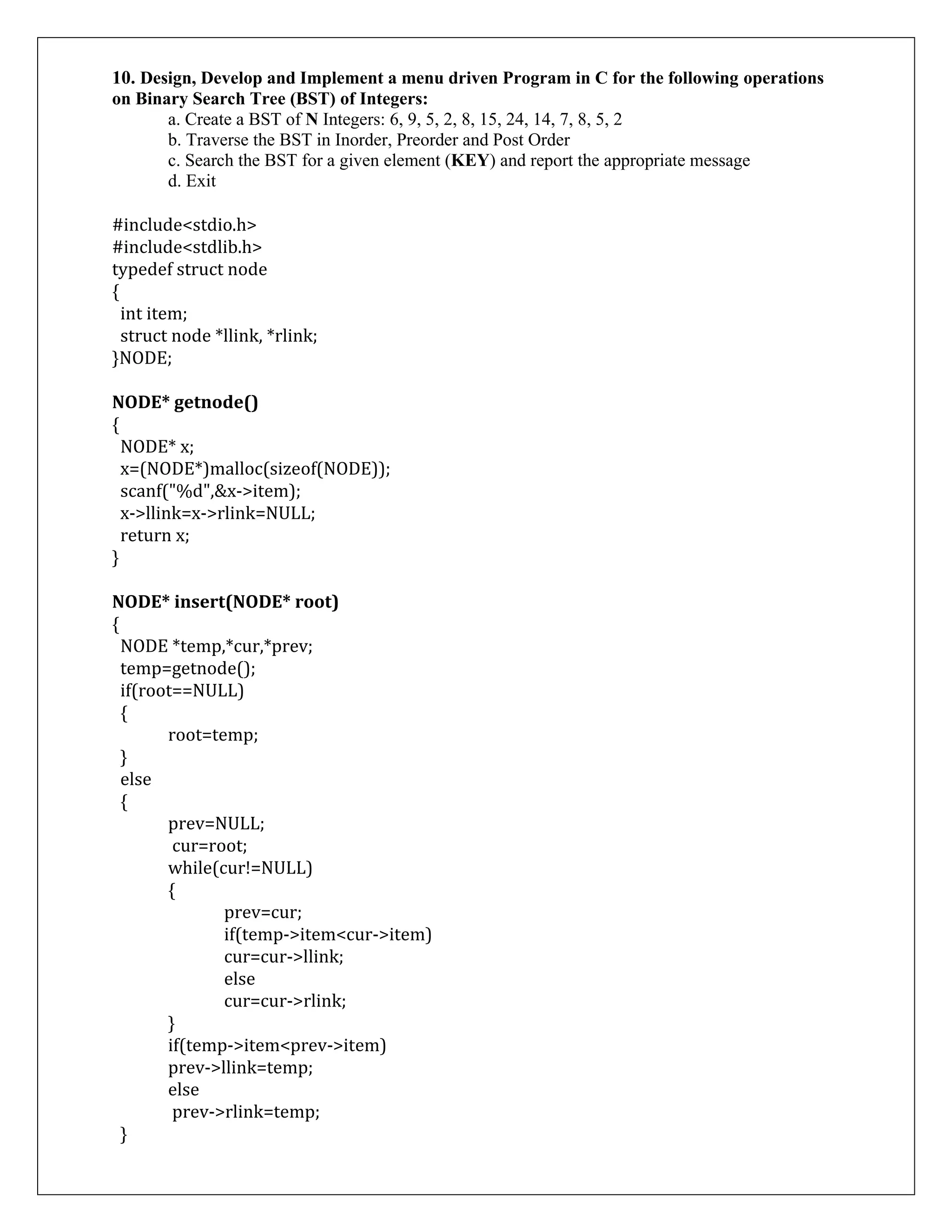 VTU Data Structures Lab Manual | PDF
