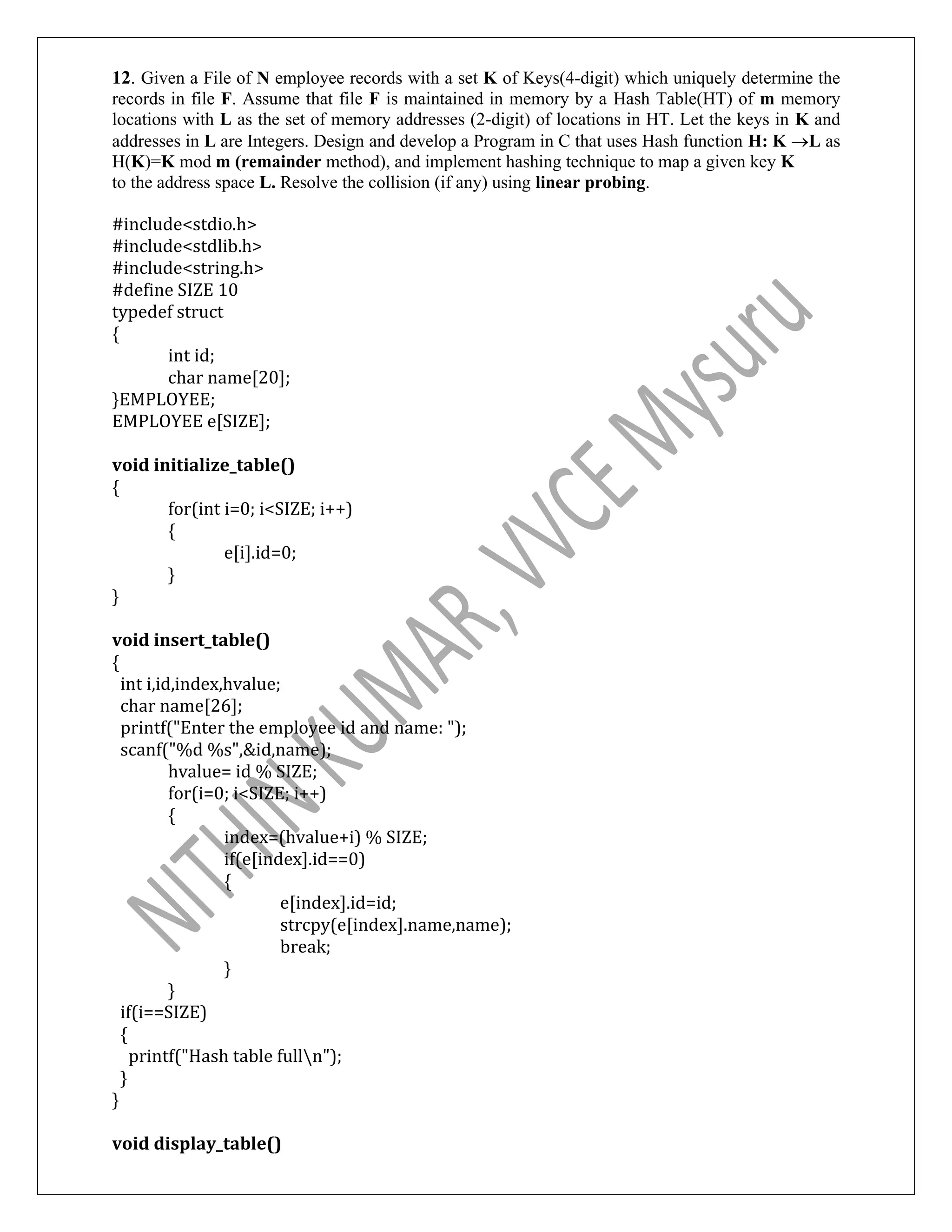 VTU Data Structures Lab Manual | PDF