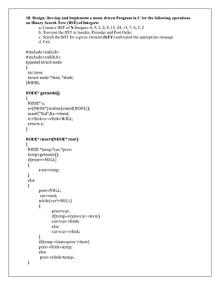 VTU Data Structures Lab Manual | PDF