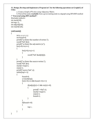 VTU Data Structures Lab Manual