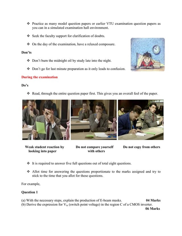 VTU Examination Preparation Tips | PDF | Educational Assessment | Education