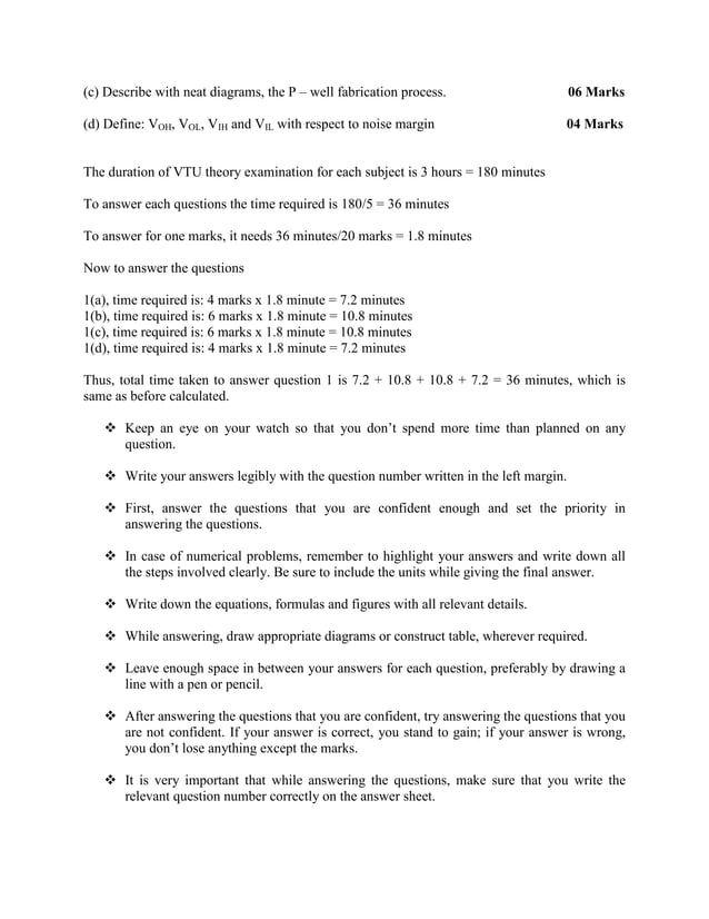 VTU Examination Preparation Tips | PDF | Educational Assessment | Education