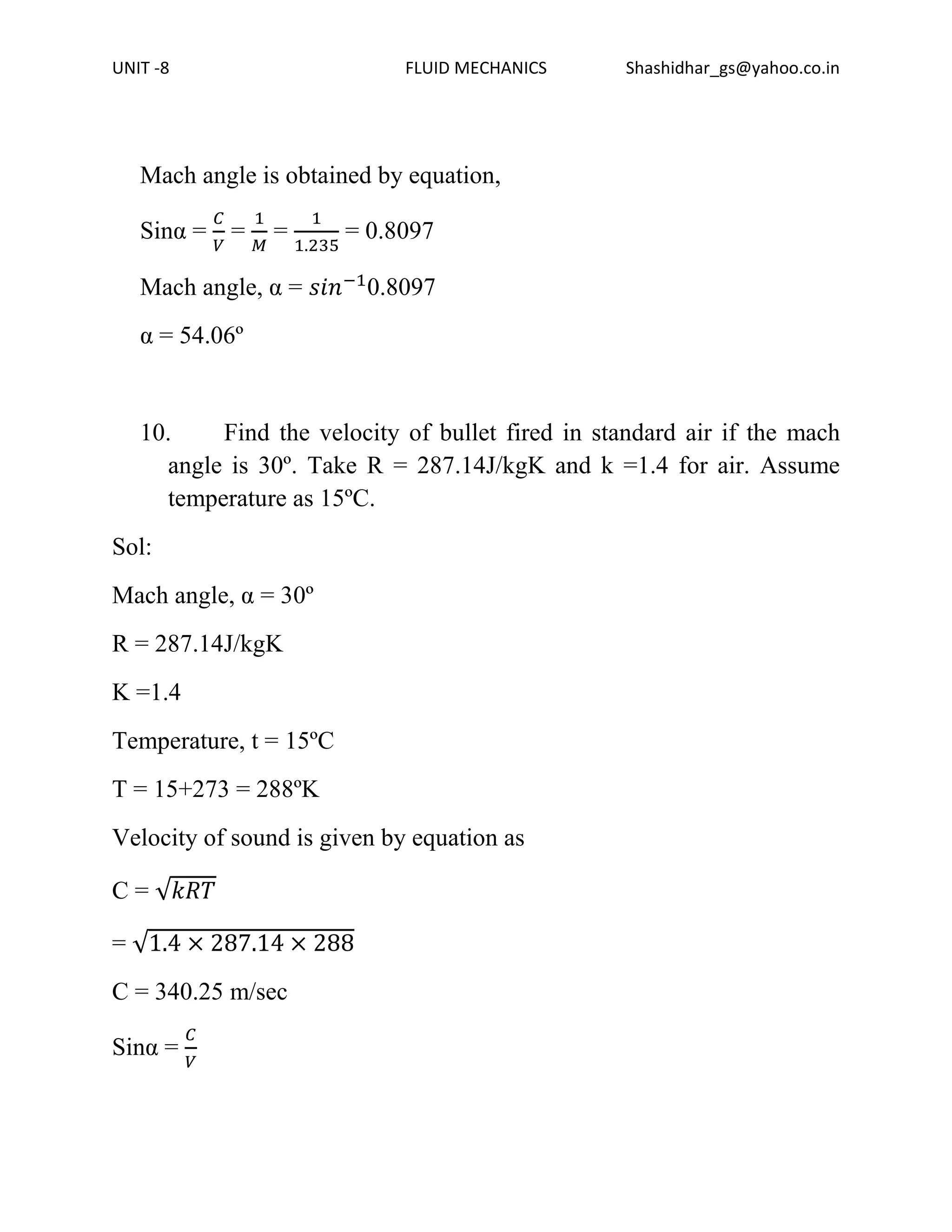 Vtu fluid mechanics unit-8 flow past immersed bodies problems | PDF