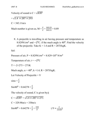 Vtu fluid mechanics unit-8 flow past immersed bodies problems | PDF