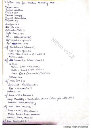 VTU internet of things(IOT) notes by Nithin,VVCE, Mysuru | PDF