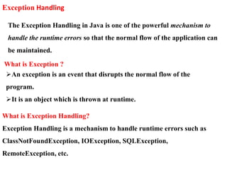 VTU MCA 2022 JAVA Exceeption Handling.docx