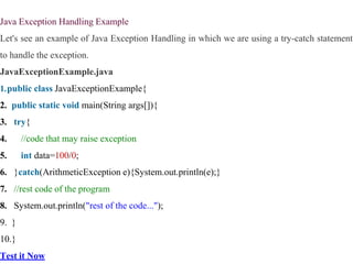 VTU MCA 2022 JAVA Exceeption Handling.docx
