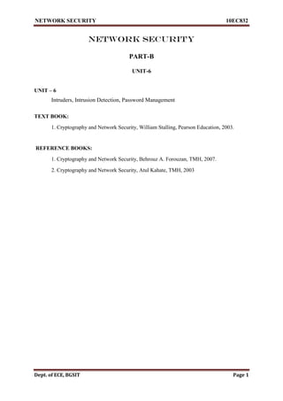 VTU network security(10 ec832) unit 6 notes | PDF
