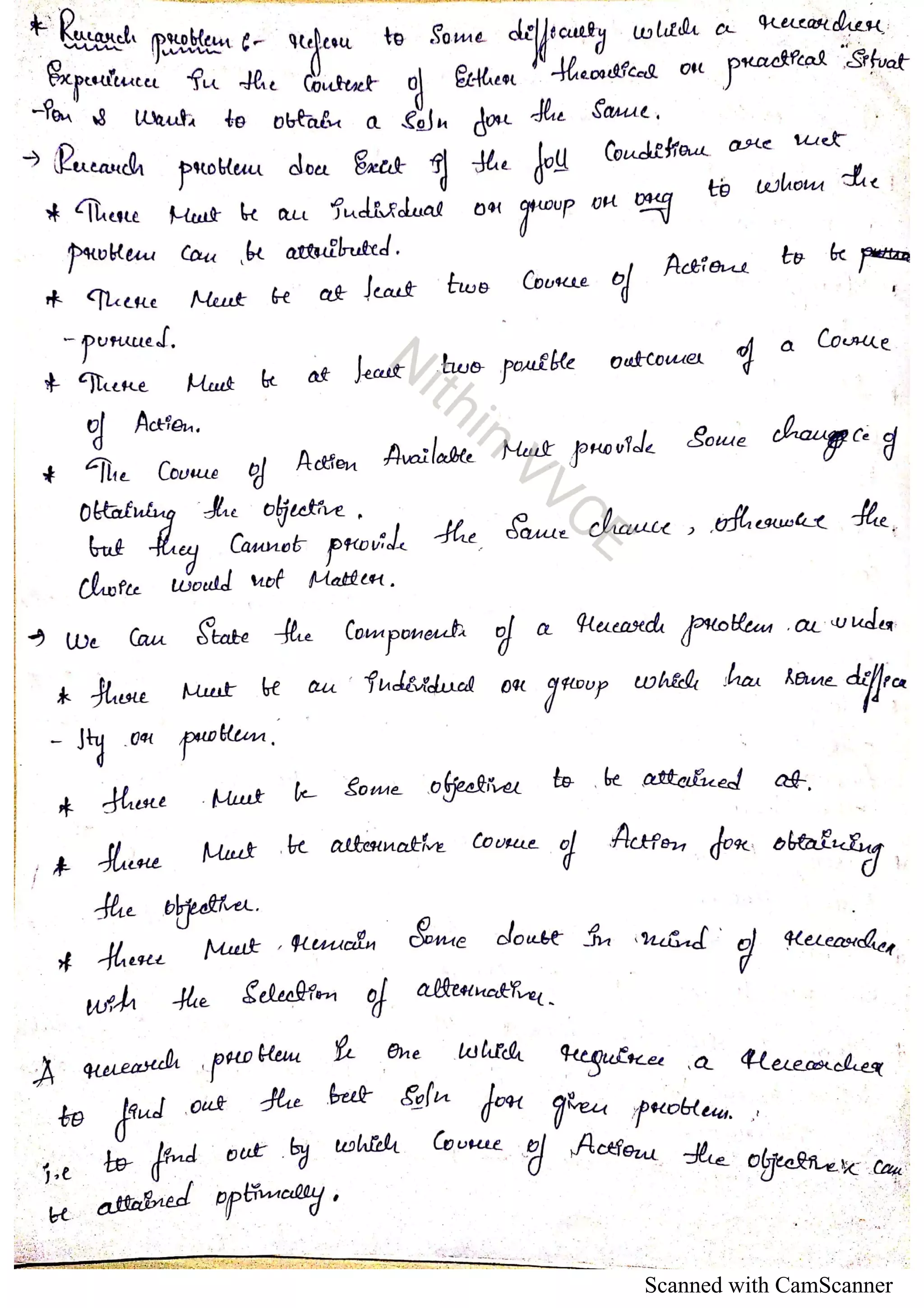 Vtu research methodology handwritten notes(16phdrm) for PG and PhD by ...