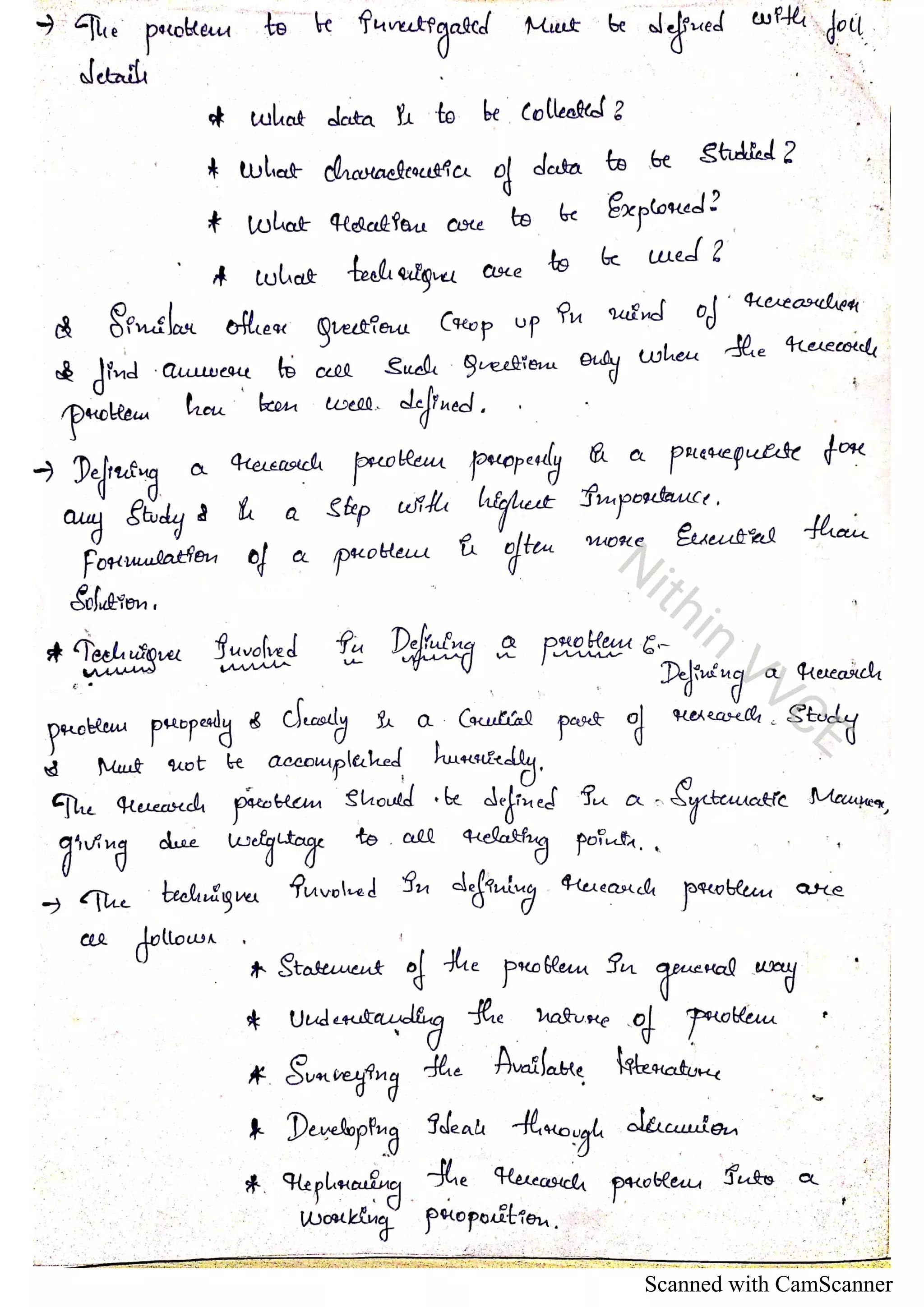 Vtu research methodology handwritten notes(16phdrm) for PG and PhD by ...