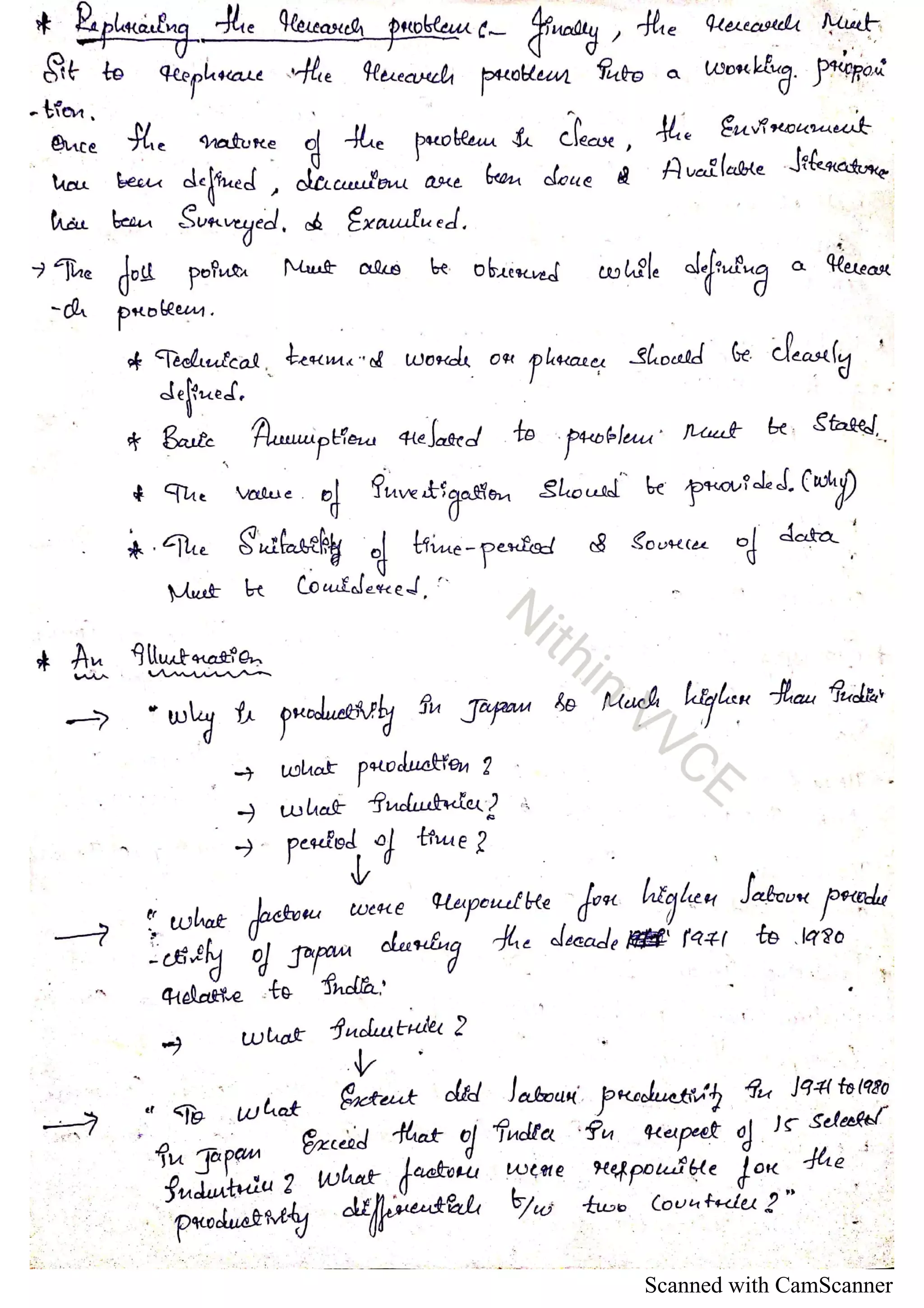 Vtu research methodology handwritten notes(16phdrm) for PG and PhD by ...