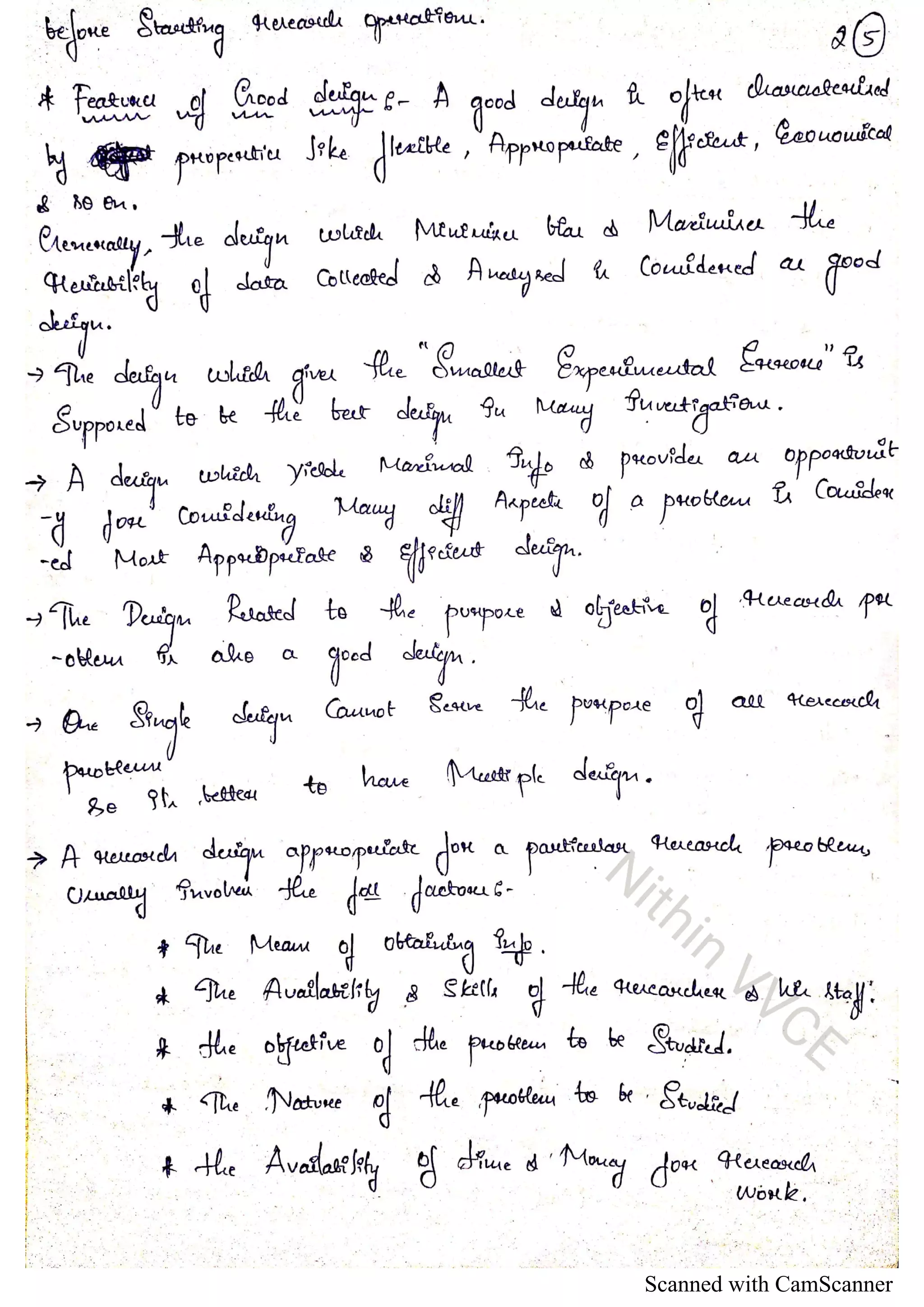 Vtu research methodology handwritten notes(16phdrm) for PG and PhD by ...