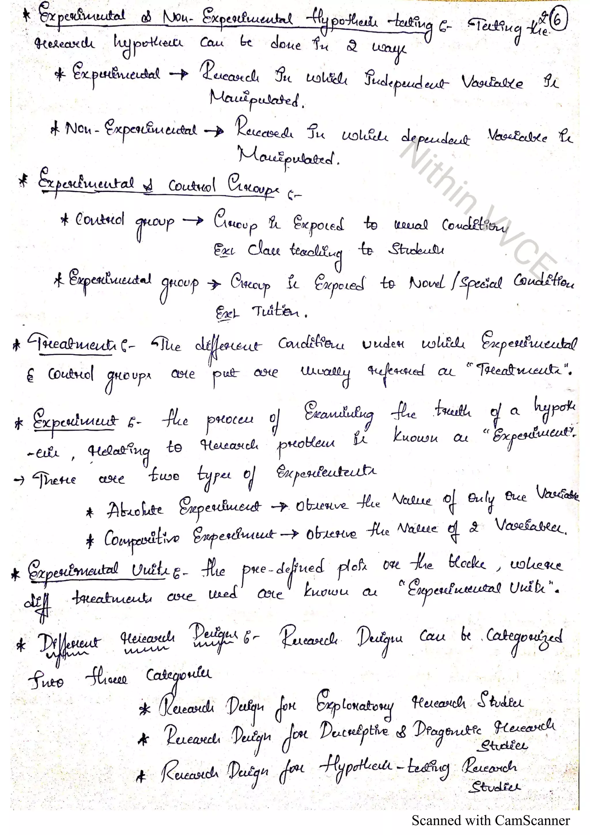 Vtu research methodology handwritten notes(16phdrm) for PG and PhD by ...