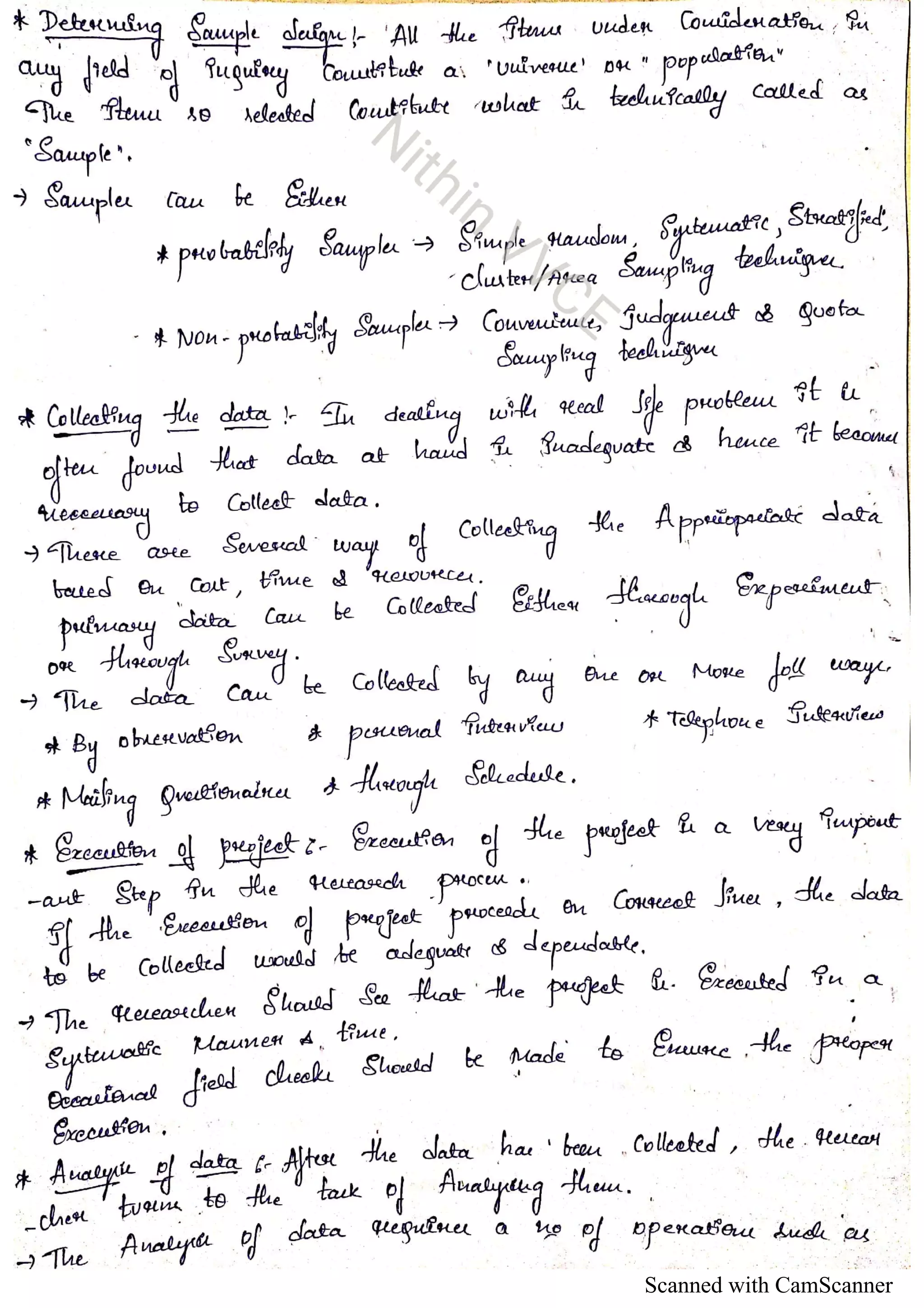 Vtu research methodology handwritten notes(16phdrm) for PG and PhD by ...