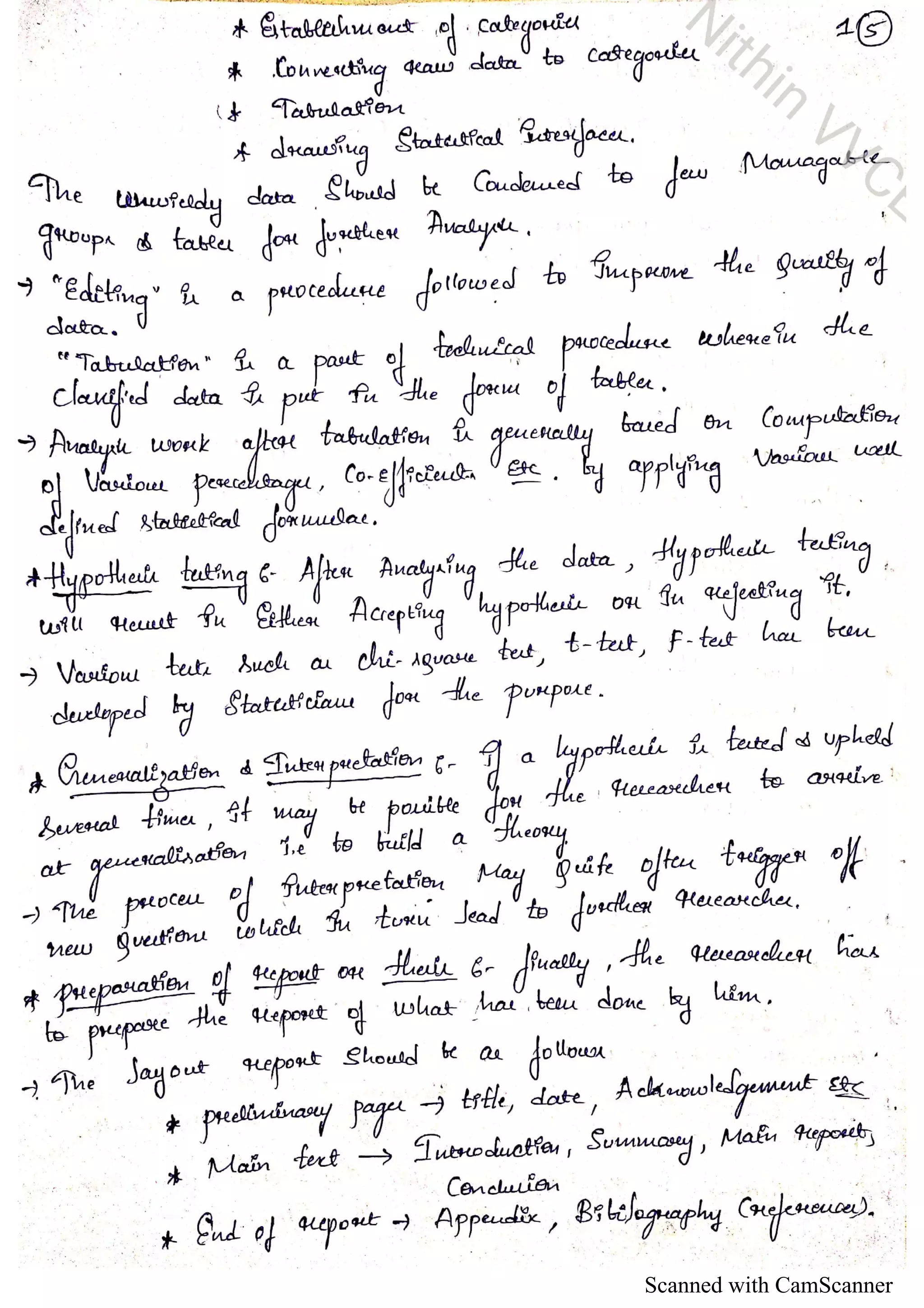 Vtu research methodology handwritten notes(16phdrm) for PG and PhD by ...