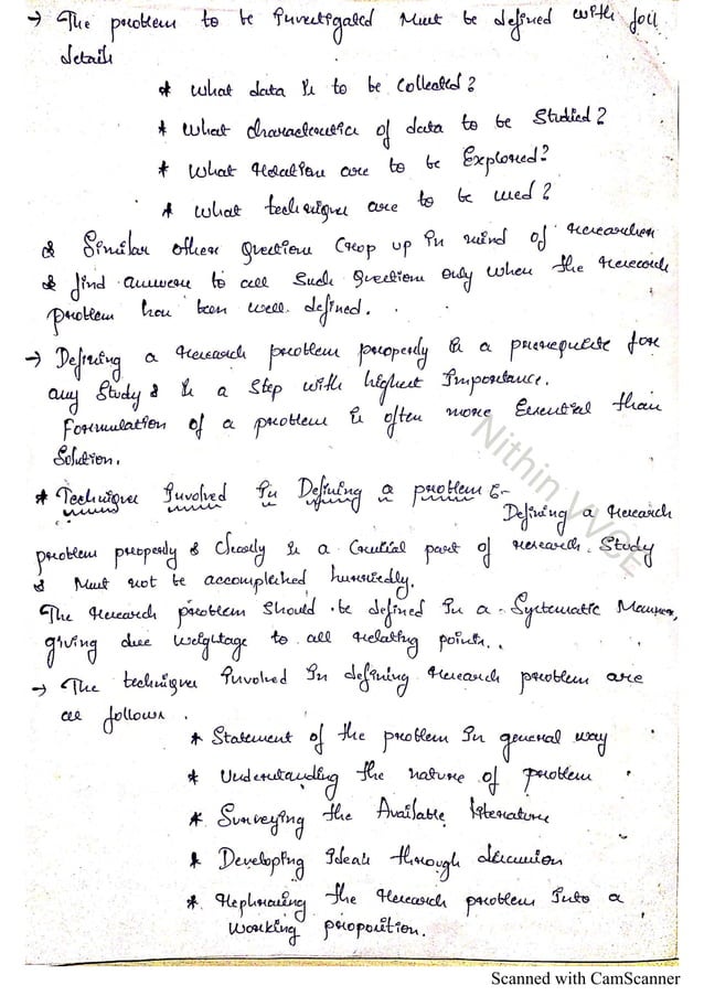 Vtu research methodology handwritten notes(16phdrm) for PG and PhD by ...