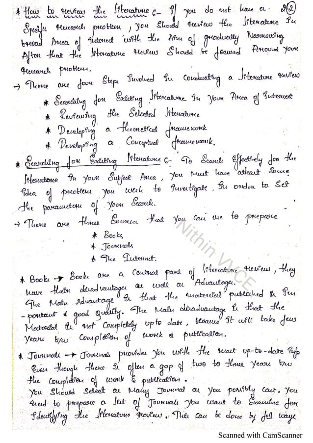 Vtu research methodology handwritten notes(16phdrm) for PG and PhD by ...