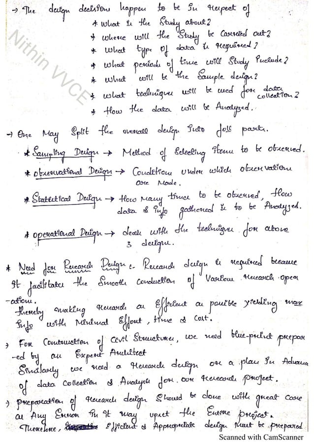 Vtu research methodology handwritten notes(16phdrm) for PG and PhD by ...